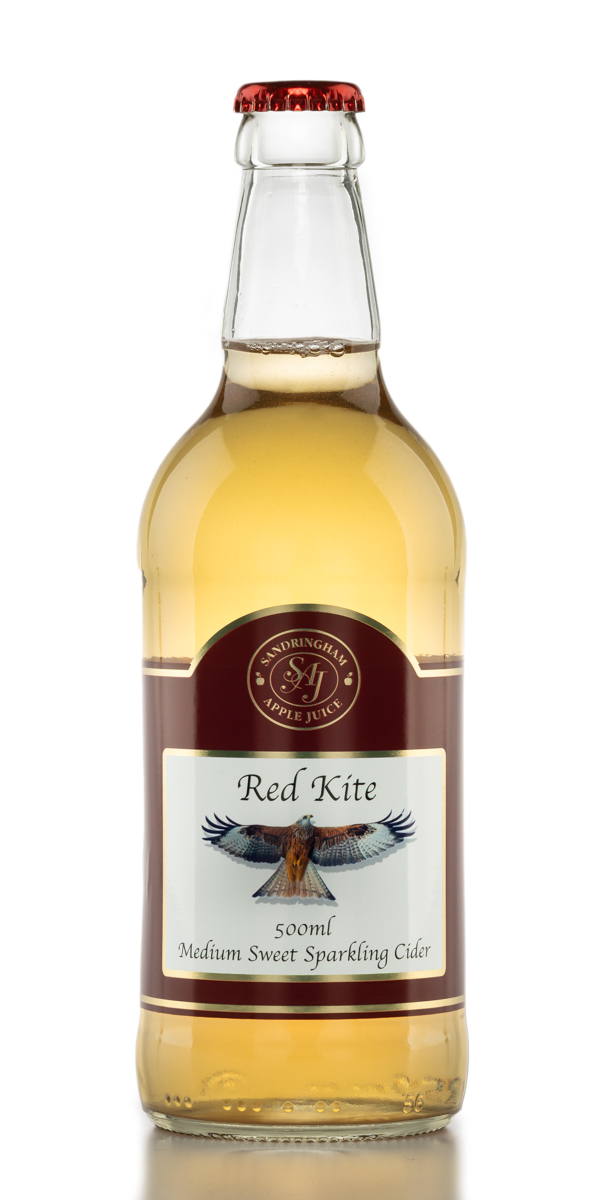 Red Kite Medium Sweet Sparkling 500ml - Sandringham Apple Juice